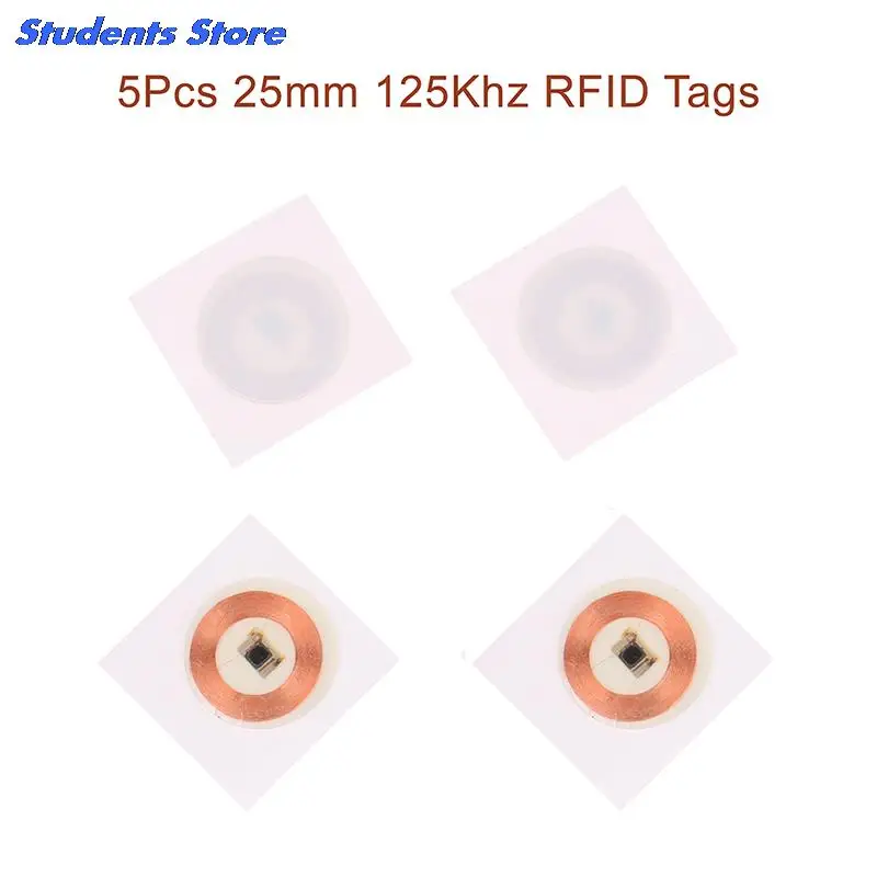 5PCS-25mm-125Khz-RFID-Tags-EM4305-T5577-Writable-Stickers-Proximity ...