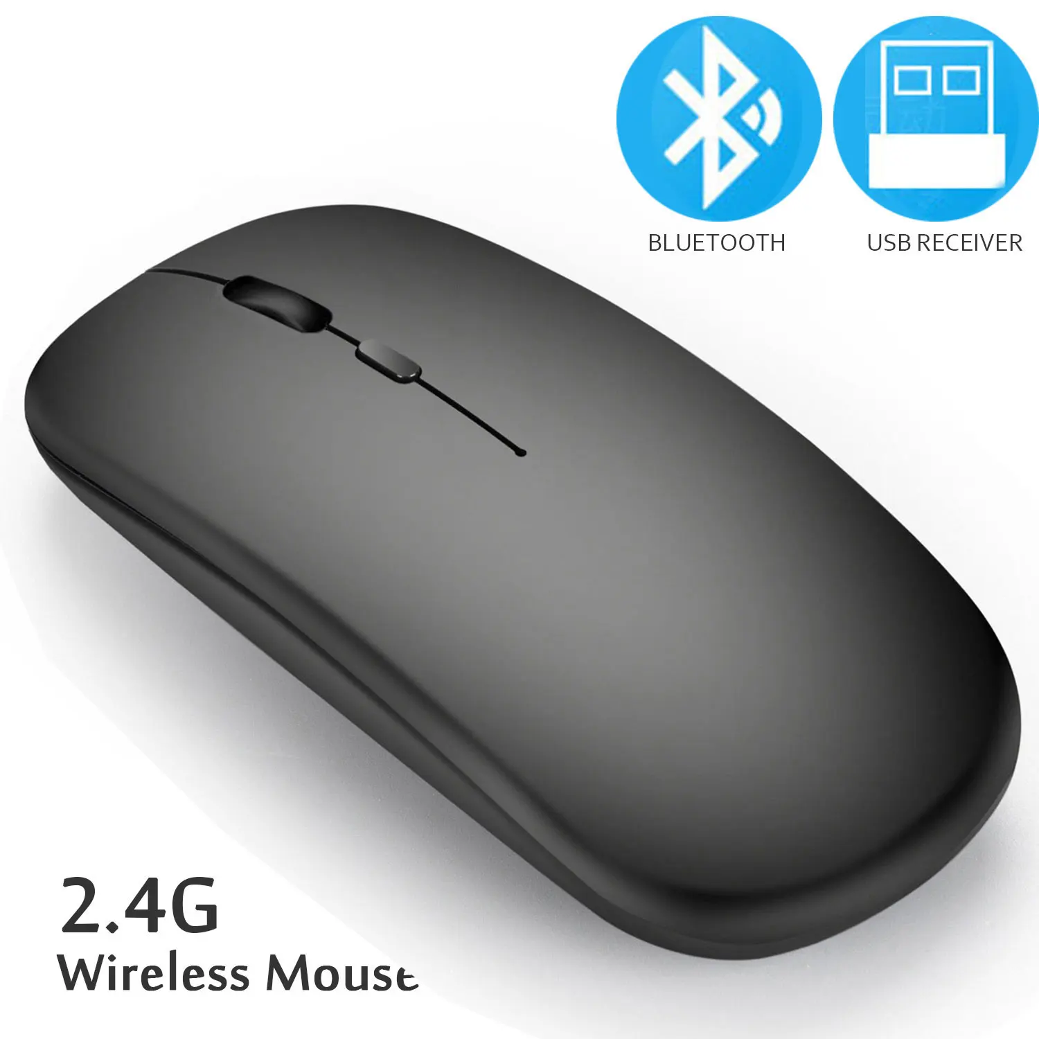 Wireless Bluetooth 5.0 Mouse For Tablet Laptop Computer Mini Ultra Thin ...