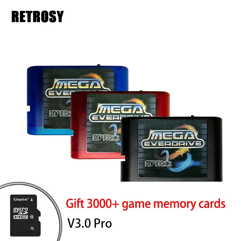 Mega Drive V3 Pro 3000 en 1, cassette de juego md versión China para ...