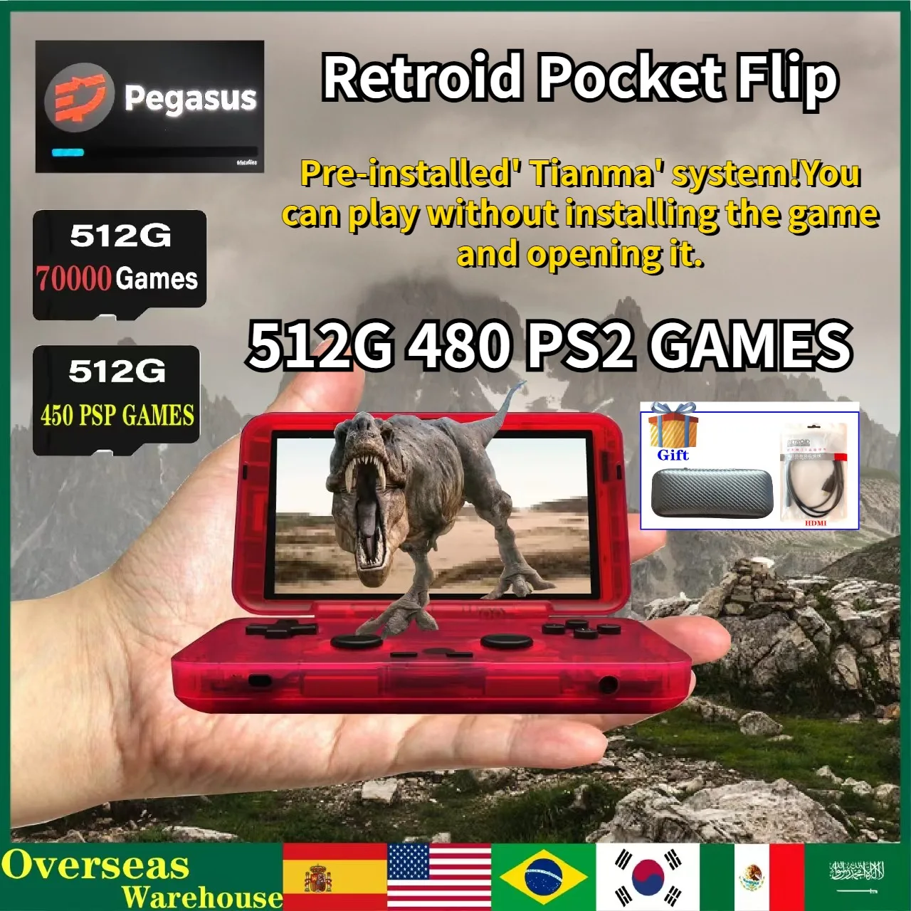 Retroid-Pocket-Flip-mobile-Game-Console-Android-11-portable-Children-s ...