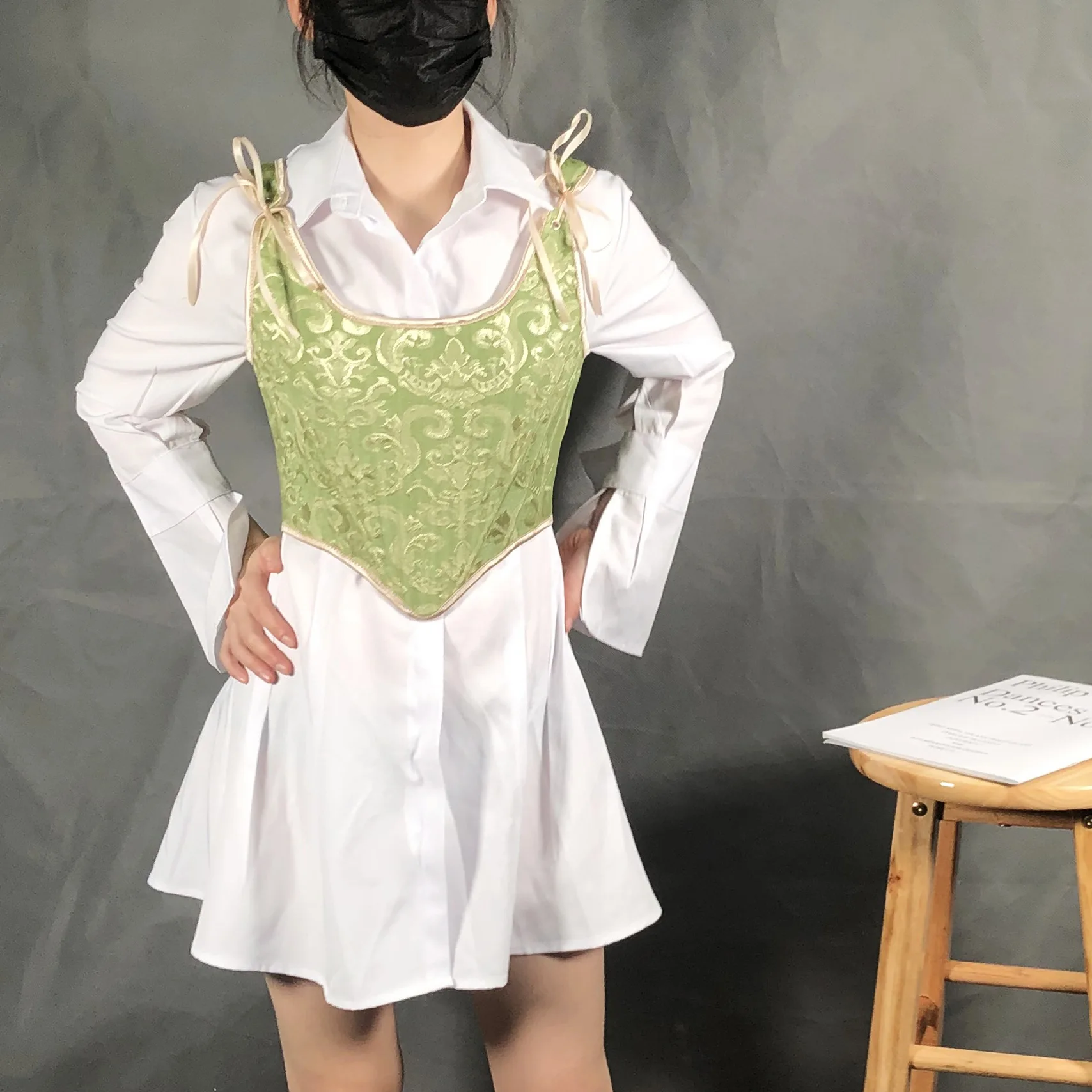 Suspender-Jacquard-Back-Strappy-Corset-Tunic-Styling-Bodice-Hot-Girl ...