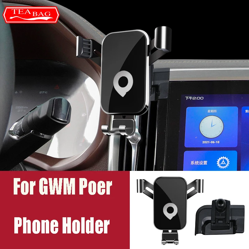 Car Phone Holder For Great Wall GWM Poer Ute GWM Cannon 2019-2022 Auto ...