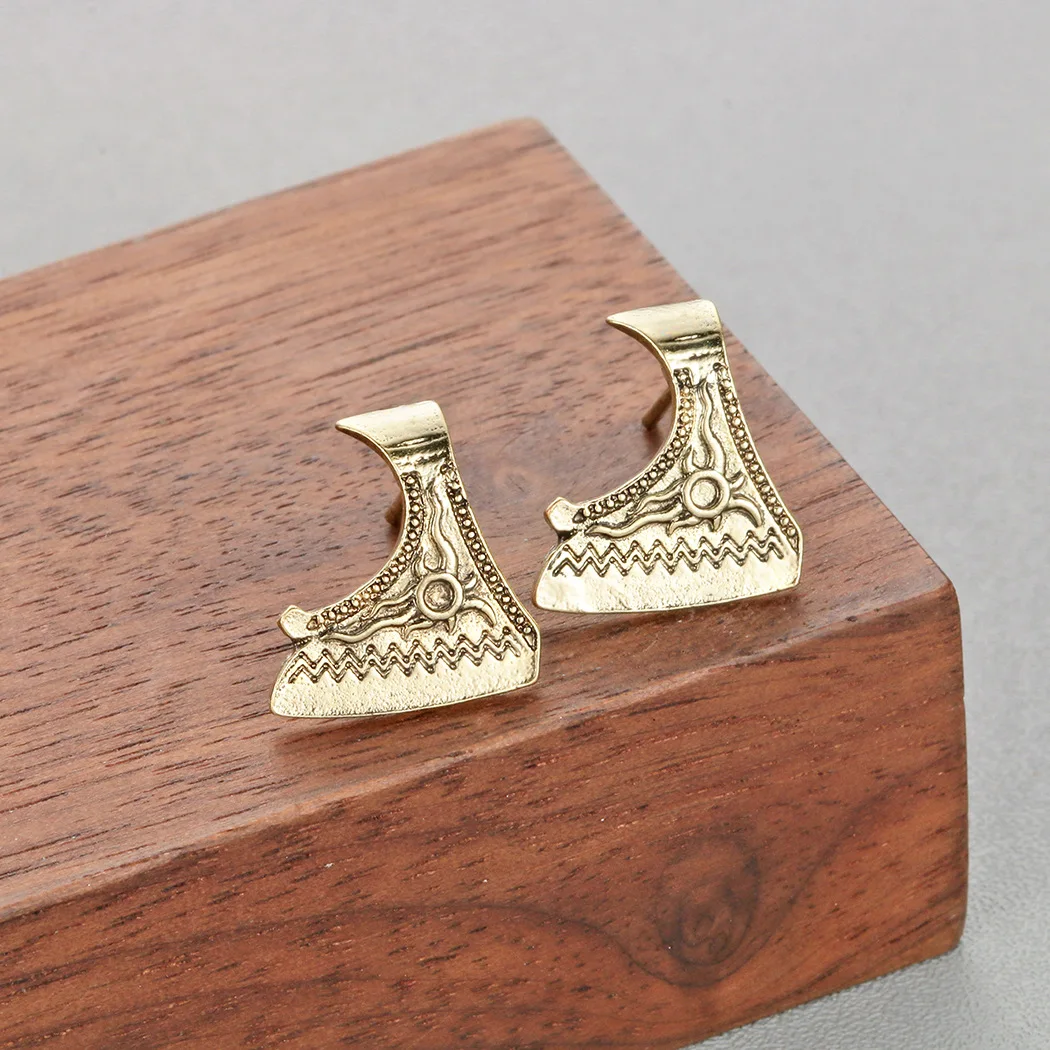 QIAMNI-Viking-Norse-Odin-Rune-Axe-Stud-Earrings-Vintage-Slavic-Norway ...