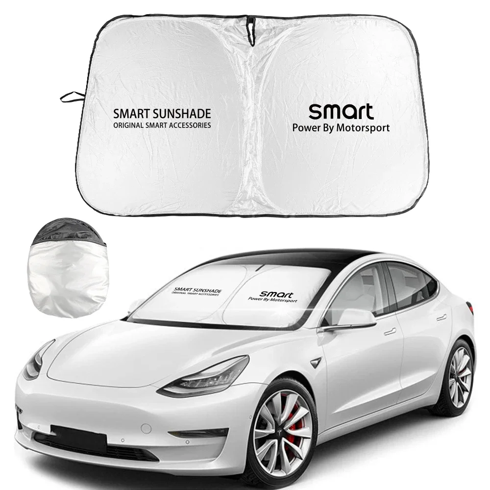 Car Portable Foldable Front Windshield Sunshade Cover For Smart Eq ...