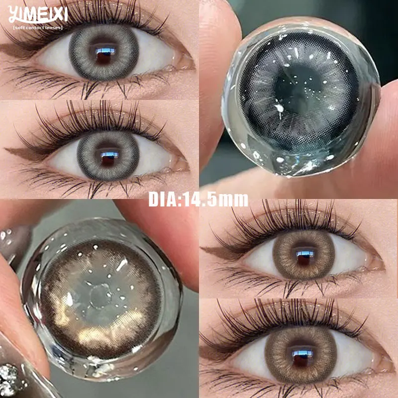 YIMEIXI-2Pcs-Nature-Myopia-Colored-Contact-Lenses-Circular-Change-the ...