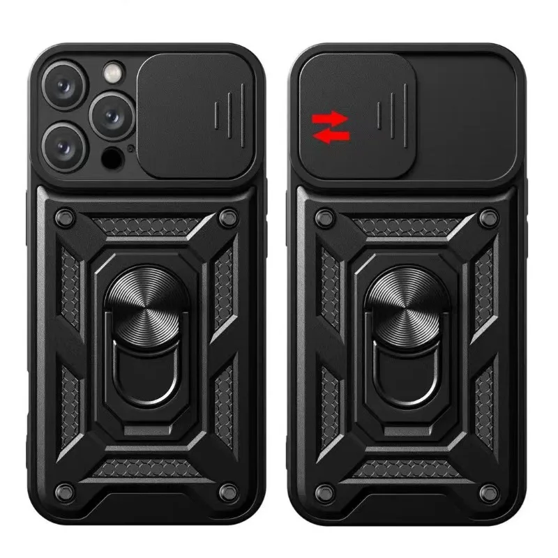 Military Grade Slide Camera Lens Protection Armor Case for iPhone 16 15 ...