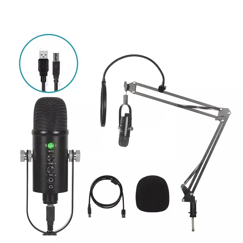 USB-Capacitive-Microphone-Set-for-Home-Computer-Recording-Game-High ...