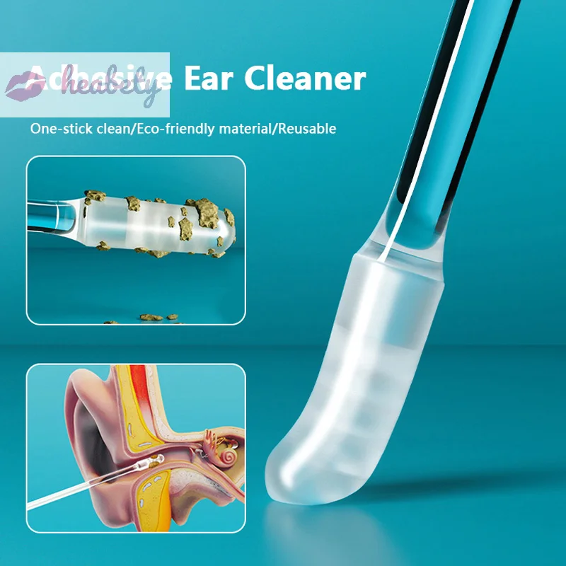 Disposable-Sticky-Ear-Swabs-Pick-Reusable-Ear-Cleaner-Soft-Silicone-Ear ...