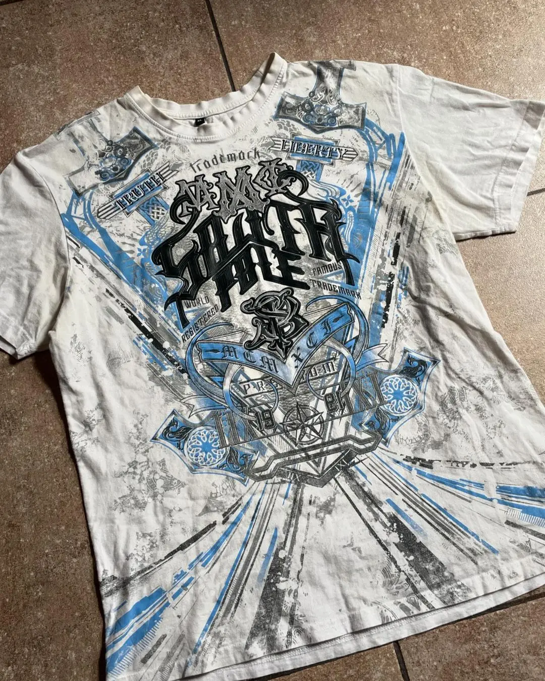 Camiseta-con-estampado-de-letras-g-ticas-para-hombre-y-mujer-ropa-de ...