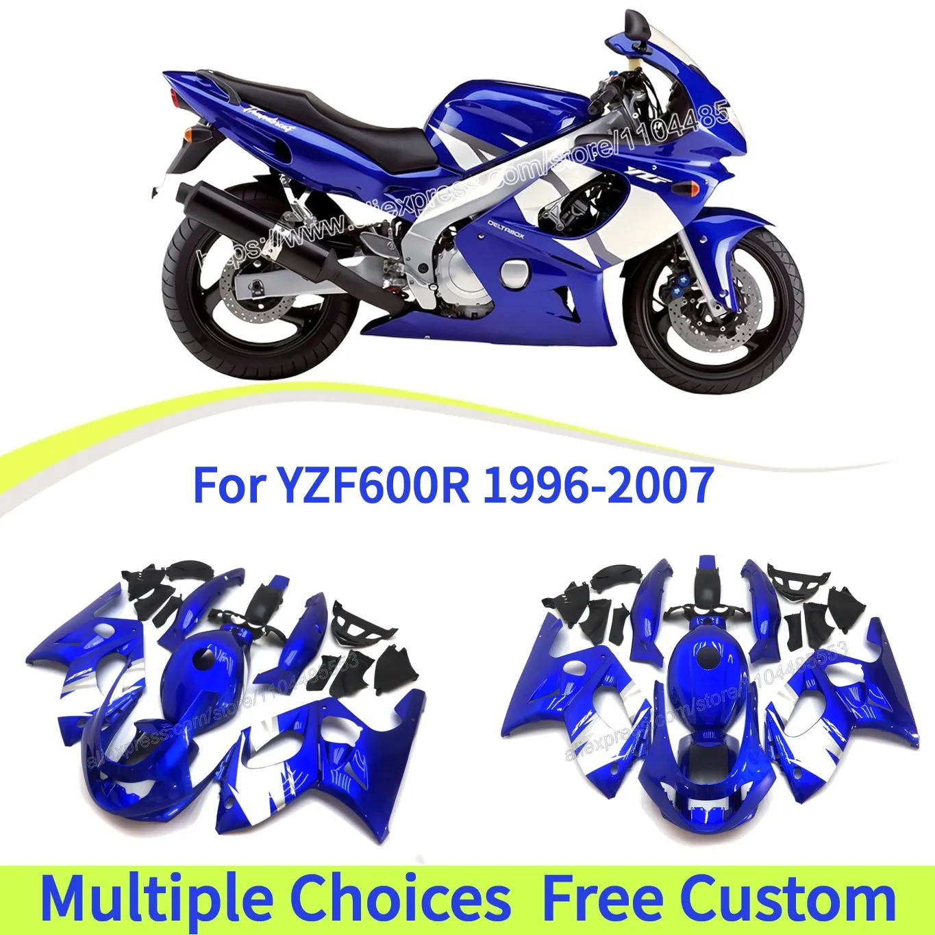 Bodywork kits For Yamaha YZF600R 1996-2007 ThunderCat 4TV 96-07 blue ...