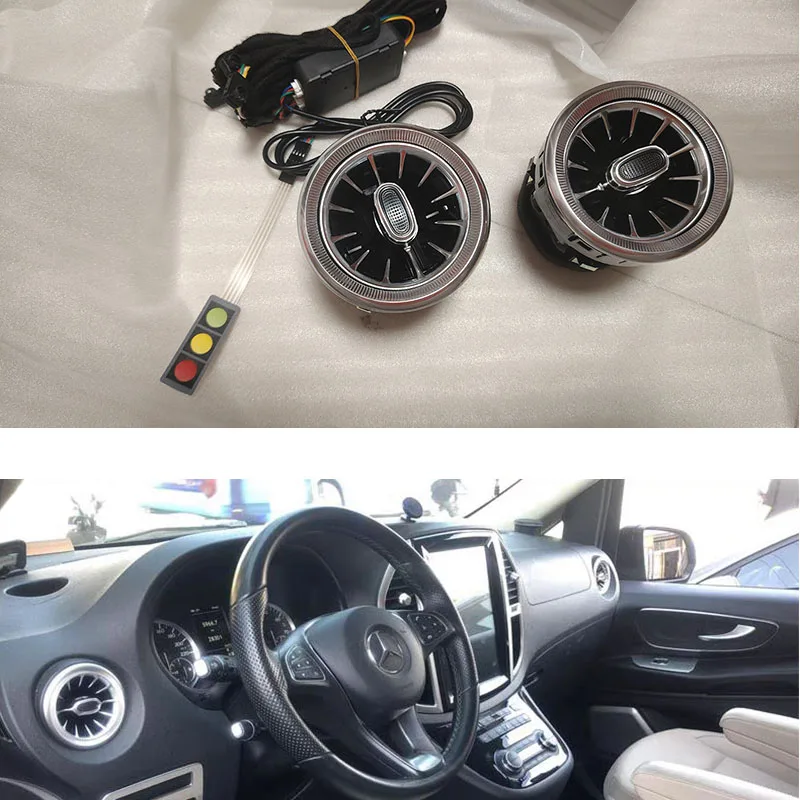 Car-LED-Front-Dashboard-A-C-Vent-Air-Conditioner-Outletr-Interior-Trim ...