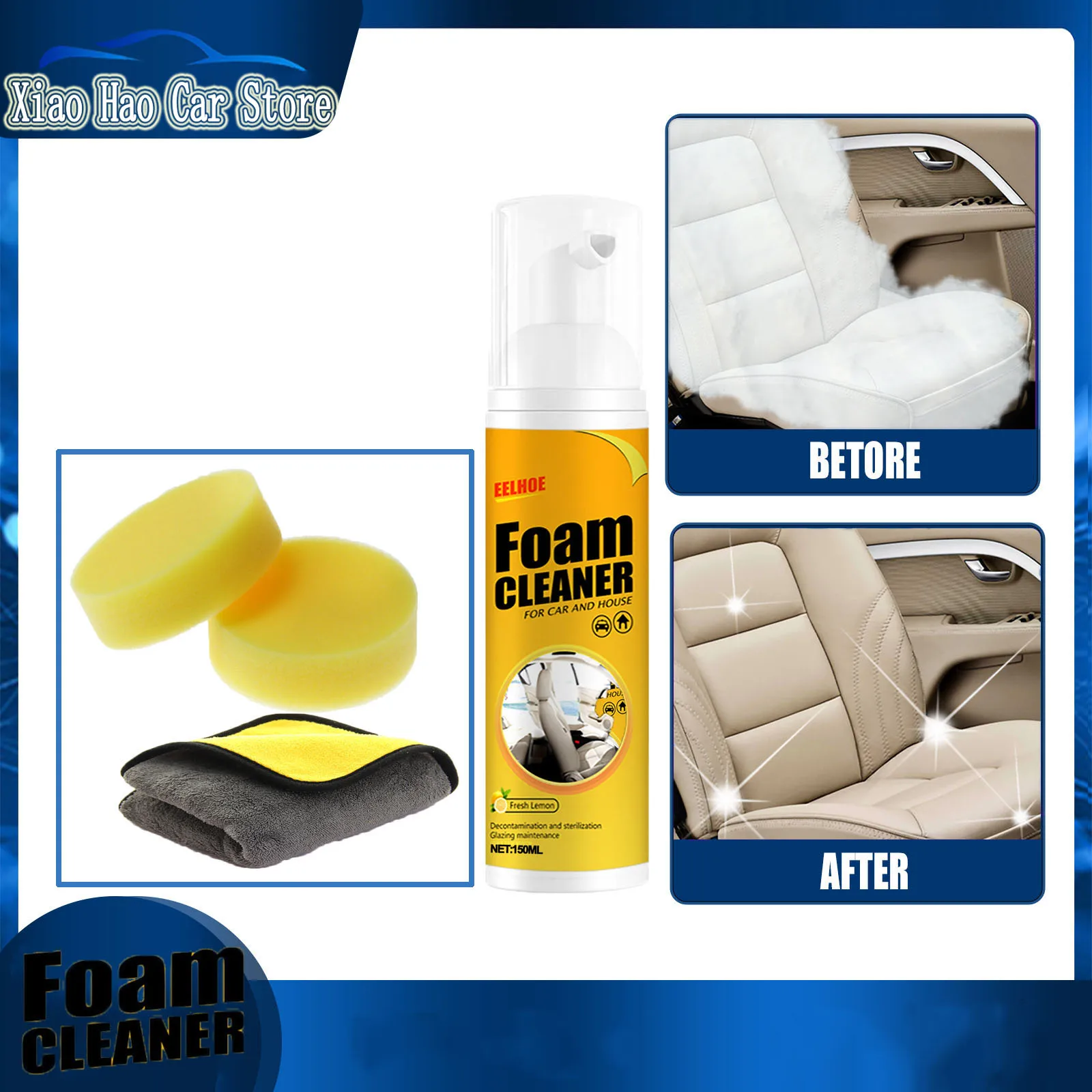 Car-Care-Multifunctional-Foam-Cleaner-Car-Interior-Decontamination-Leather-Seat-Cleaner-Leather ...