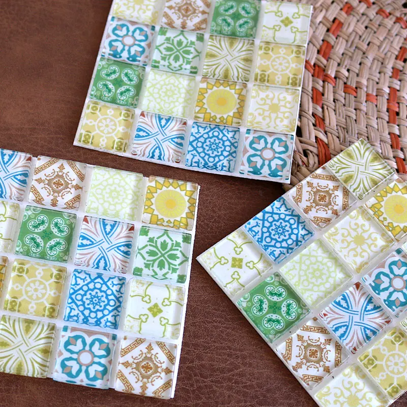 Multi Color Clear Glass Mosaic Tiles DIY Making Stones for Craft Hobby ...