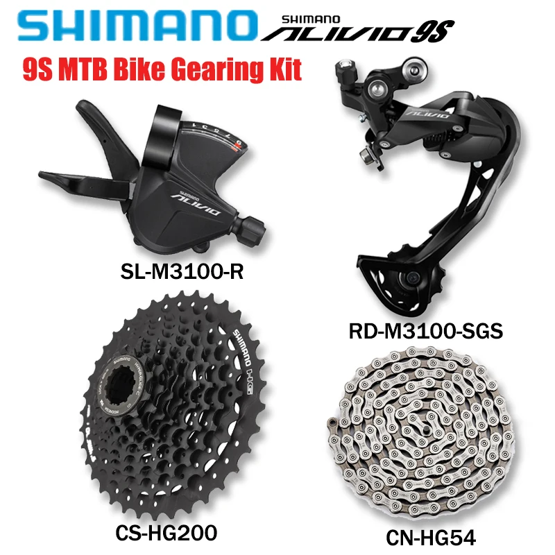 SHIMANO-AVILIO-M3100-Gearing-Kit-SL-M3100-Gear-Lever-9S-mtb-RD-M3100 ...