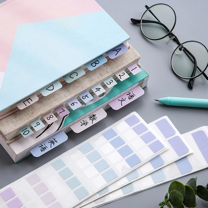 Pocket-Sticky-Notes-Colored-Index-Label-Bookmarks-Strong-Adhesive-Re ...