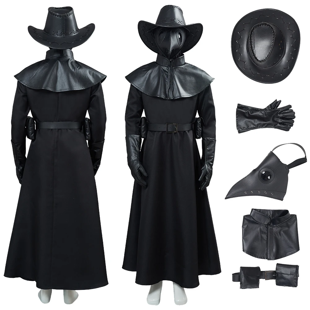 Kids-Plague-Doctor-Cosplay-Fantasia-Costume-Disguise-For-Girls-Boys ...