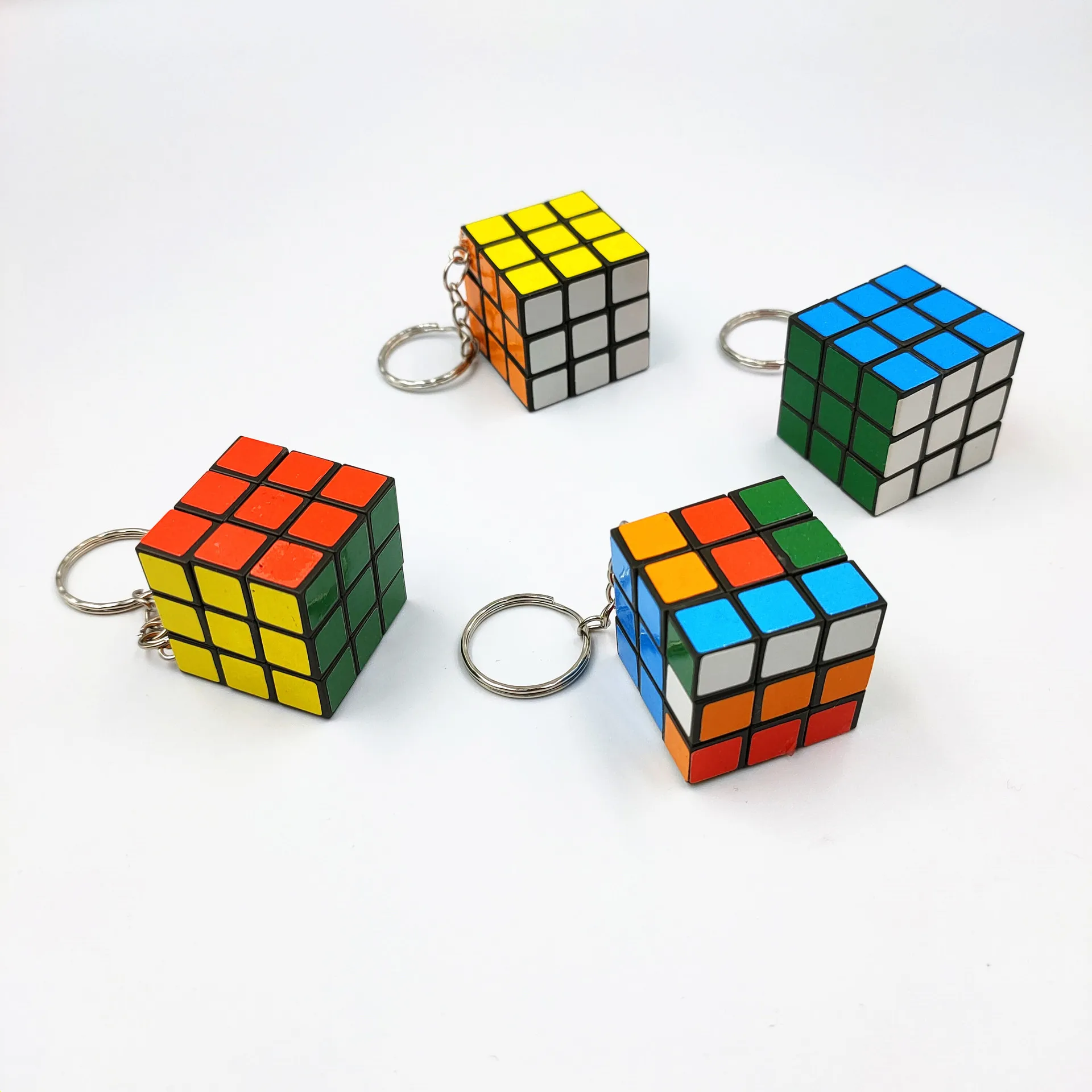 Creative Mini Magic Cube 3x3cm Keychain Funny Hyperbole Puzzle Magic ...