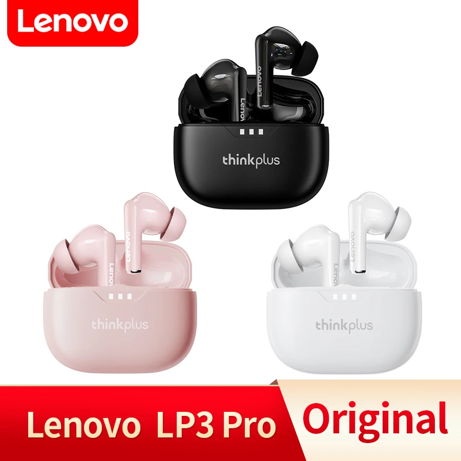Lenovo auriculares inalámbricos Lp3 pro TWS, cascos con Bluetooth 5,2, sonido HIFI, reducción de ...