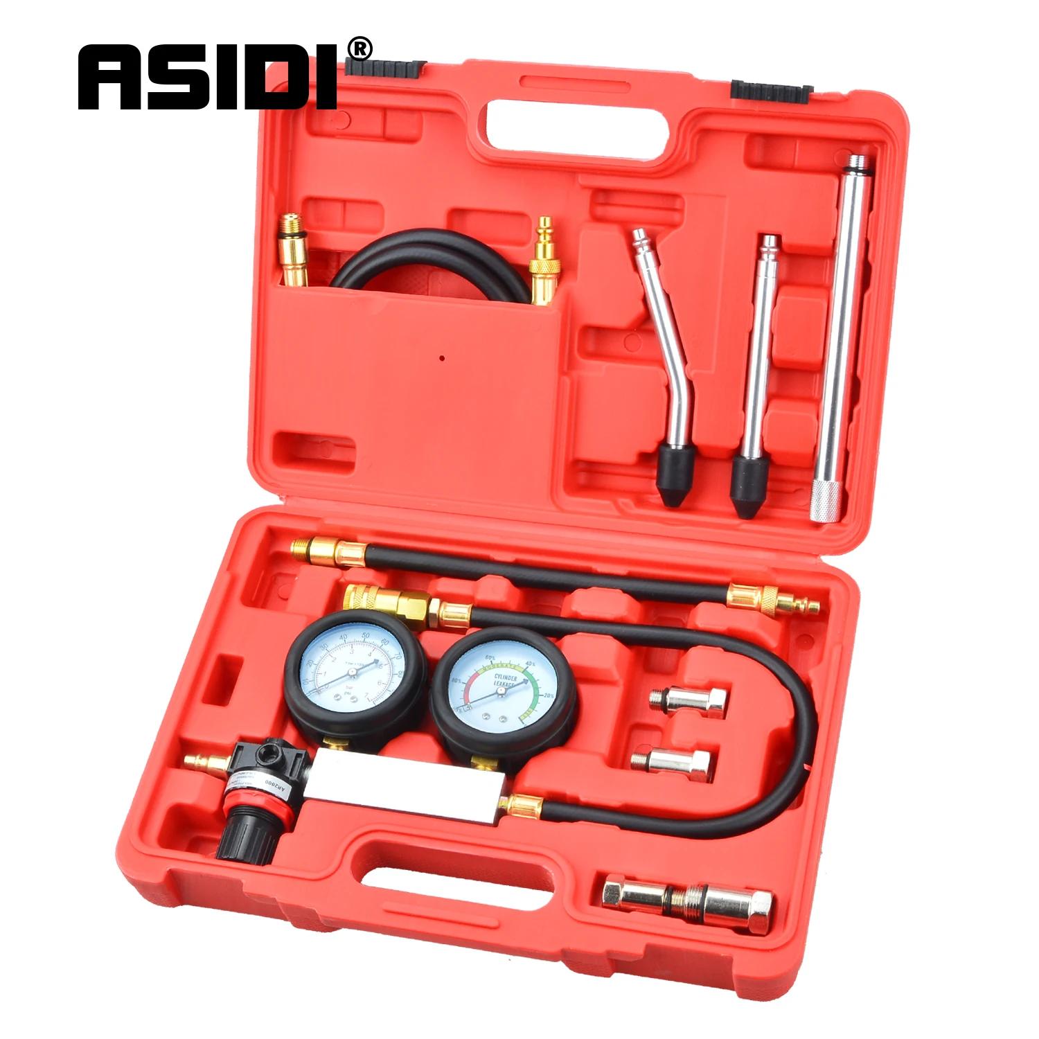 Cylinder-Leak-Down-Tester-Automotive-Kit-Engine-Compression-Dual-Gauge ...