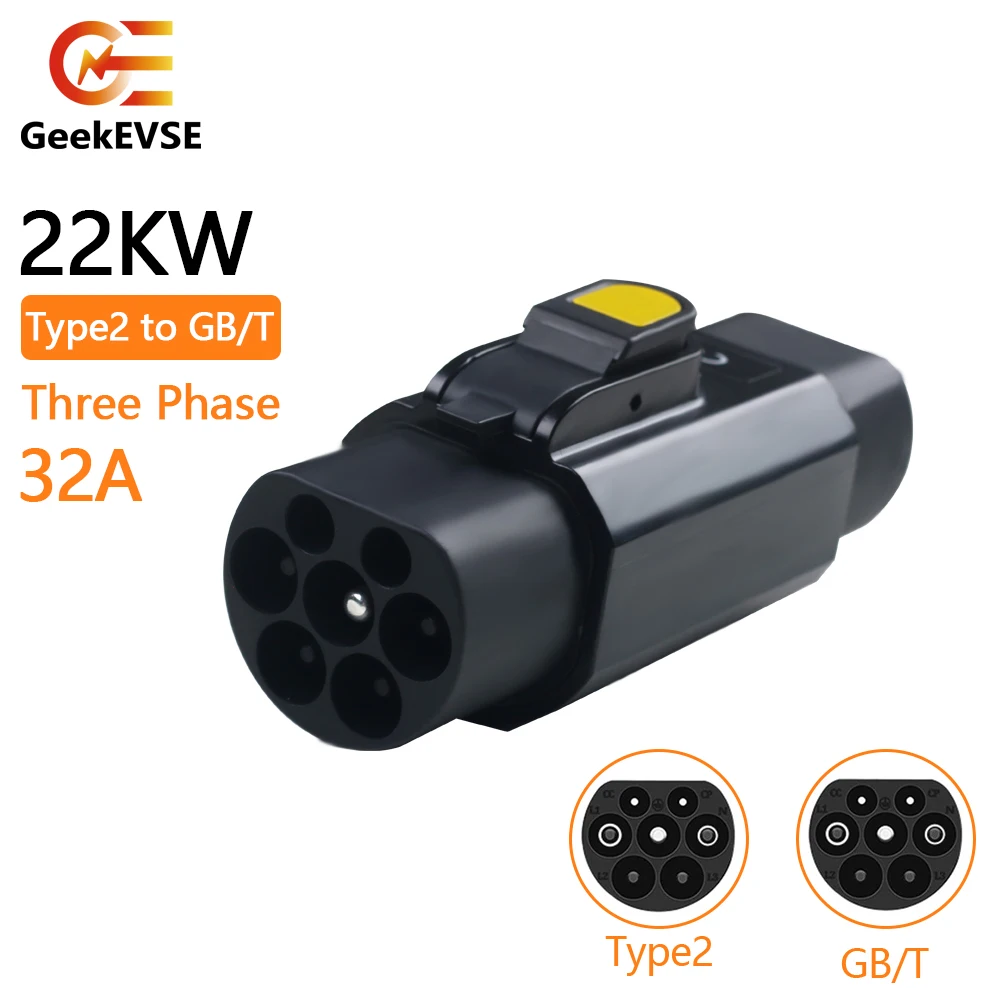 GeekEVSE-32A-440V-EV-Charger-Adapter-IEC62196-Type2-to-Type1-J1772 ...