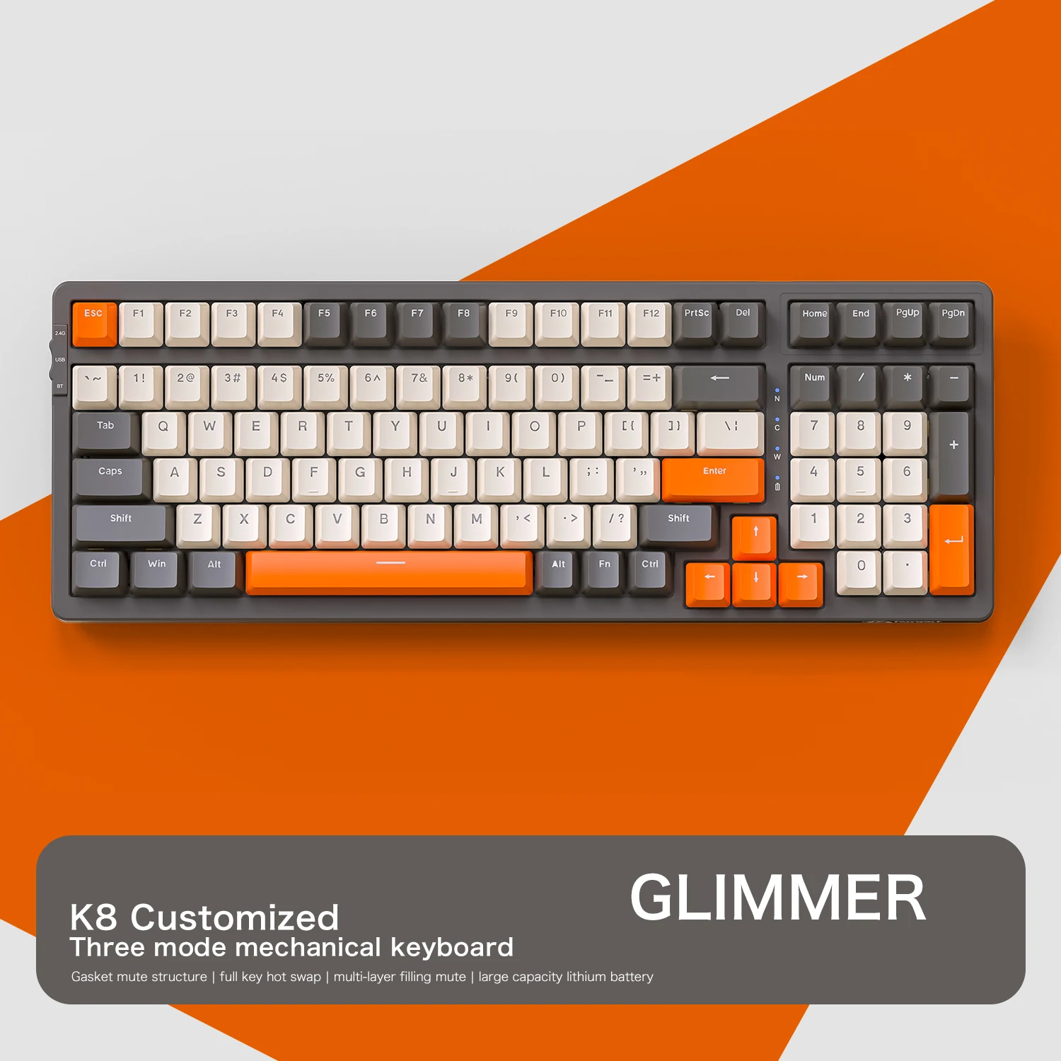 K8-Wireless-Mechancial-Gaming-Keyboard-Hot-Swappable-Backlit-Bluetooth ...