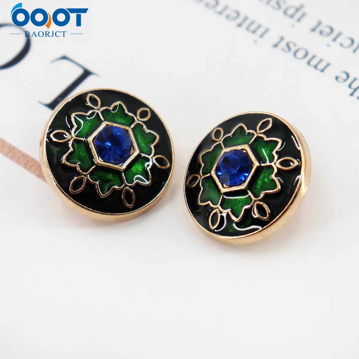 10pcs/Lot Metal Button Green Color for Clothing Sweater Coat Decoration ...