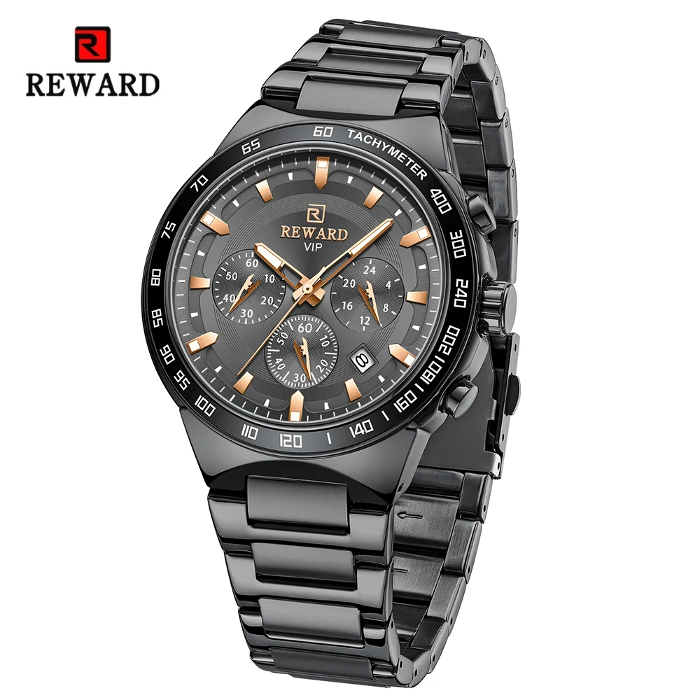 REWARD-Men-Watches-Stainless-Steel-Wrist-Watch-Quartz-Analog-Waterproof ...
