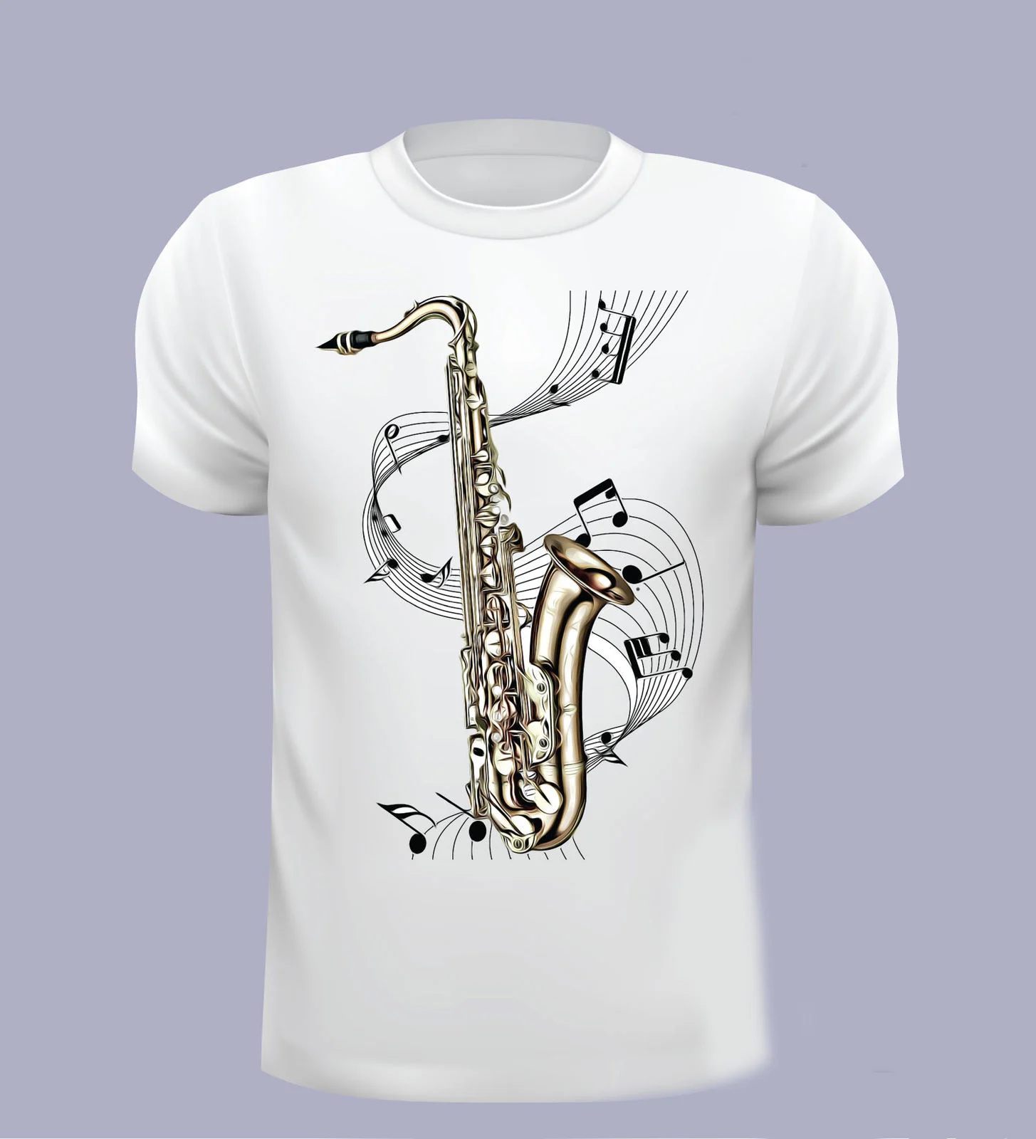Short-sleeve-Fashion-T-Shirt-Saxophone-Men-T-Shirt-Saxophone-Music-T ...