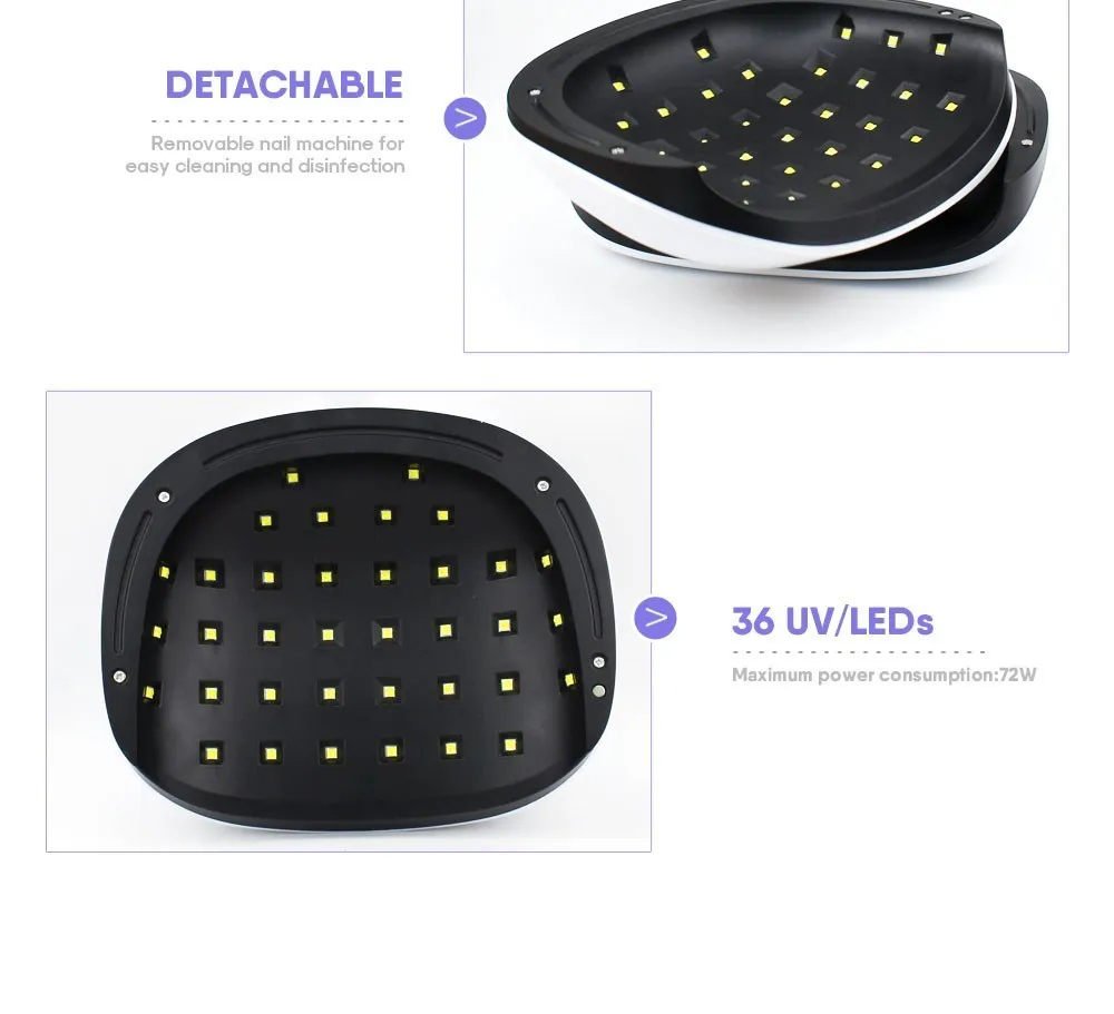 Sèche-ongles H3 Plus,78W,Machine de manucure,lampe UV à 39LED,pour le traitement de tout le ...