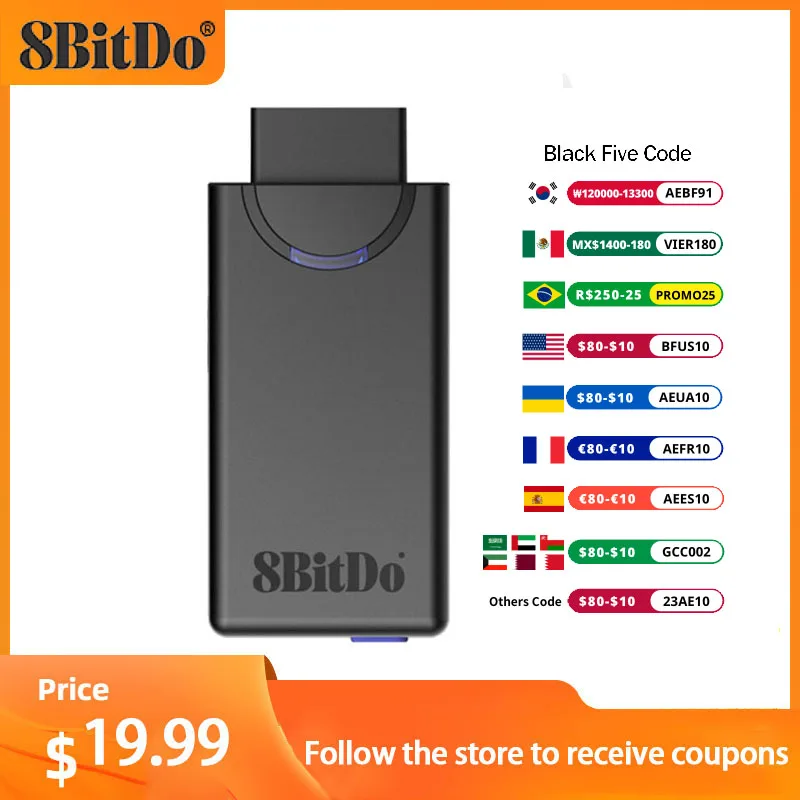 8bitdo-Mini-receptor-inal-mbrico-Retro-con-Bluetooth-adaptador-cl-sico ...