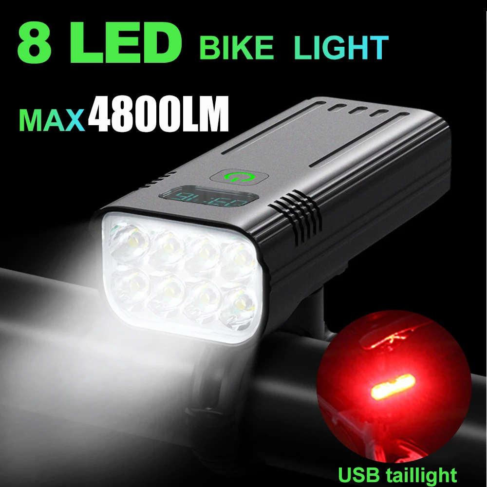 NEWBOLER-Bicycle-Light-Front-4800Lumen-Bike-Light-10000mAh-Waterproof ...