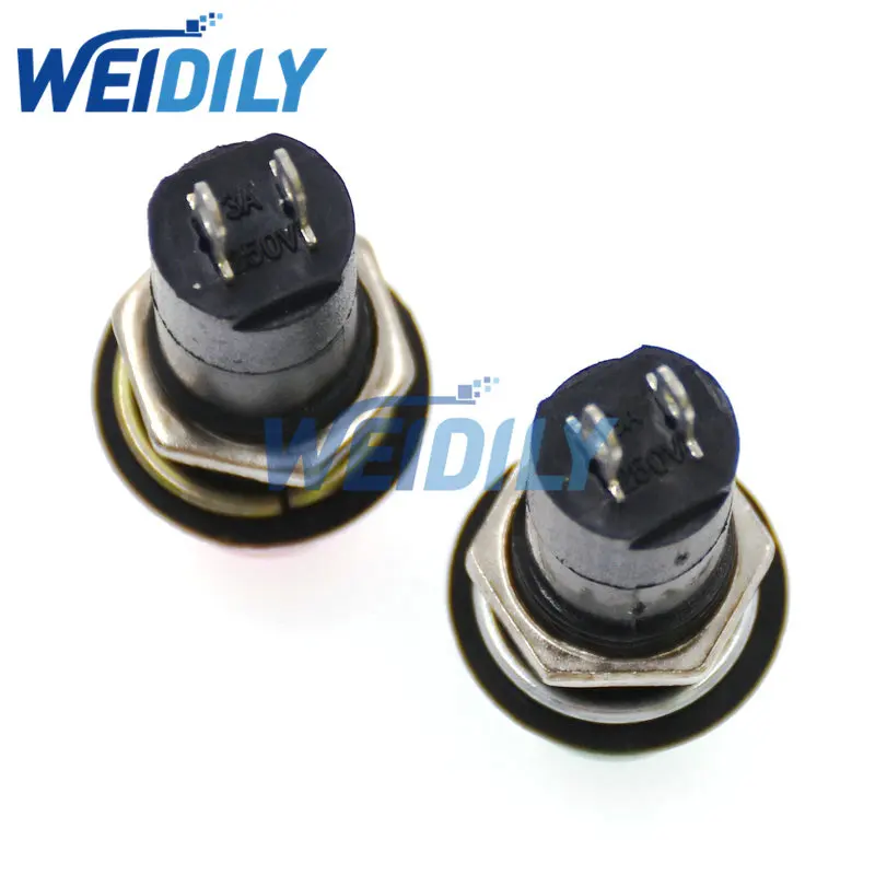 5Db 2 Tűs Műanyag 12 Mm-Es Nyomógomb Reteszelő Pillanatnyi Kapcsoló 3A ...