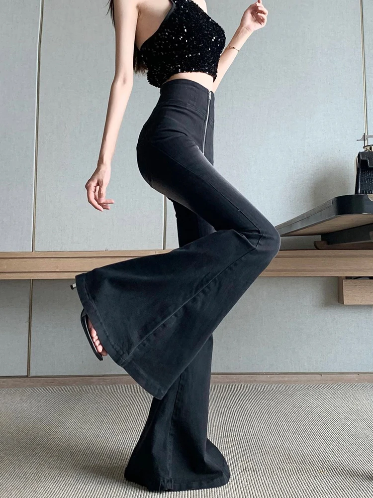 2000S-Clothes-Y2K-Fashion-Vintage-Black-Slim-Stretch-Flare-Jeans-Pants ...