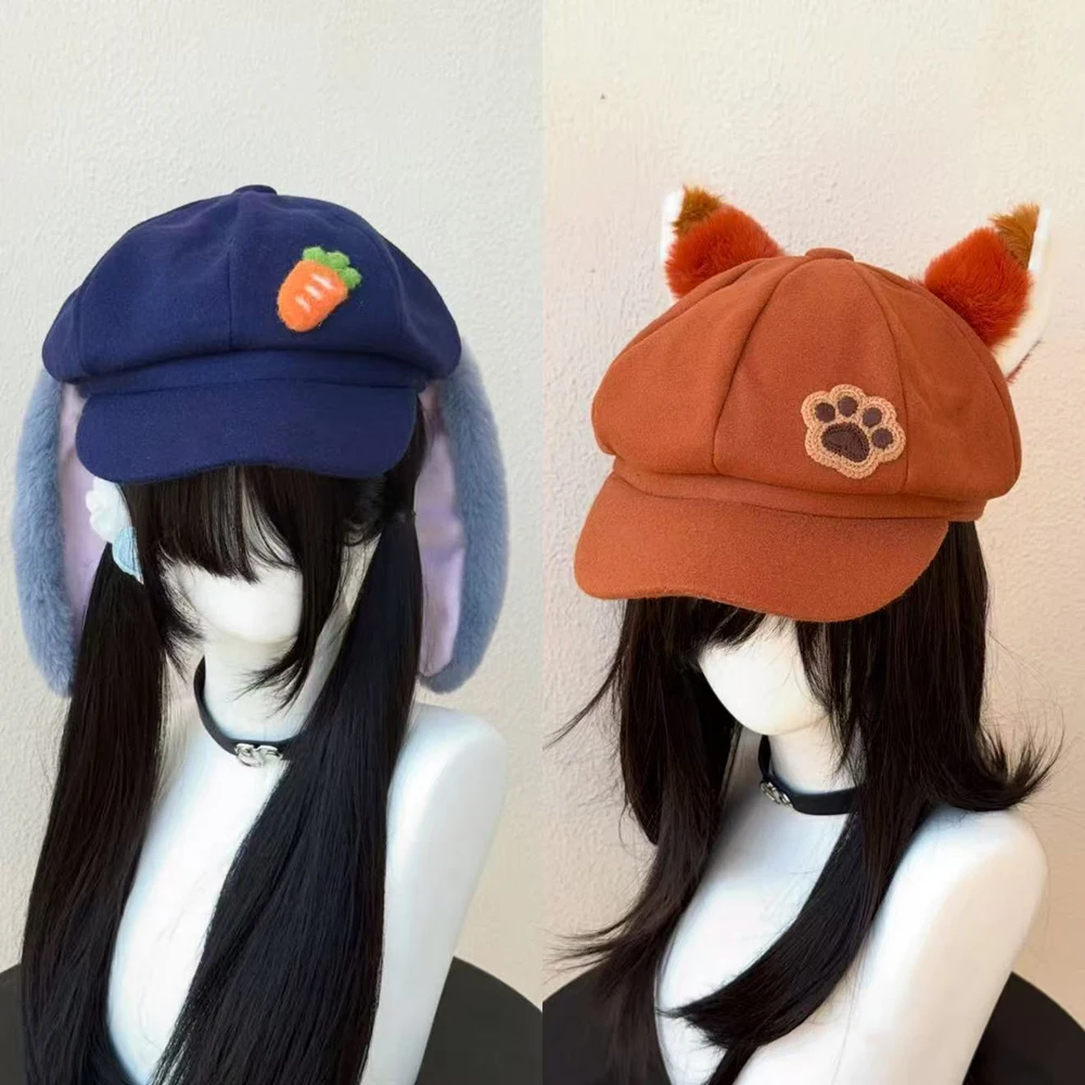 Judy Rabbit Nick Fox Ears Cosplay Hat Octagonal Big Head Circumference ...