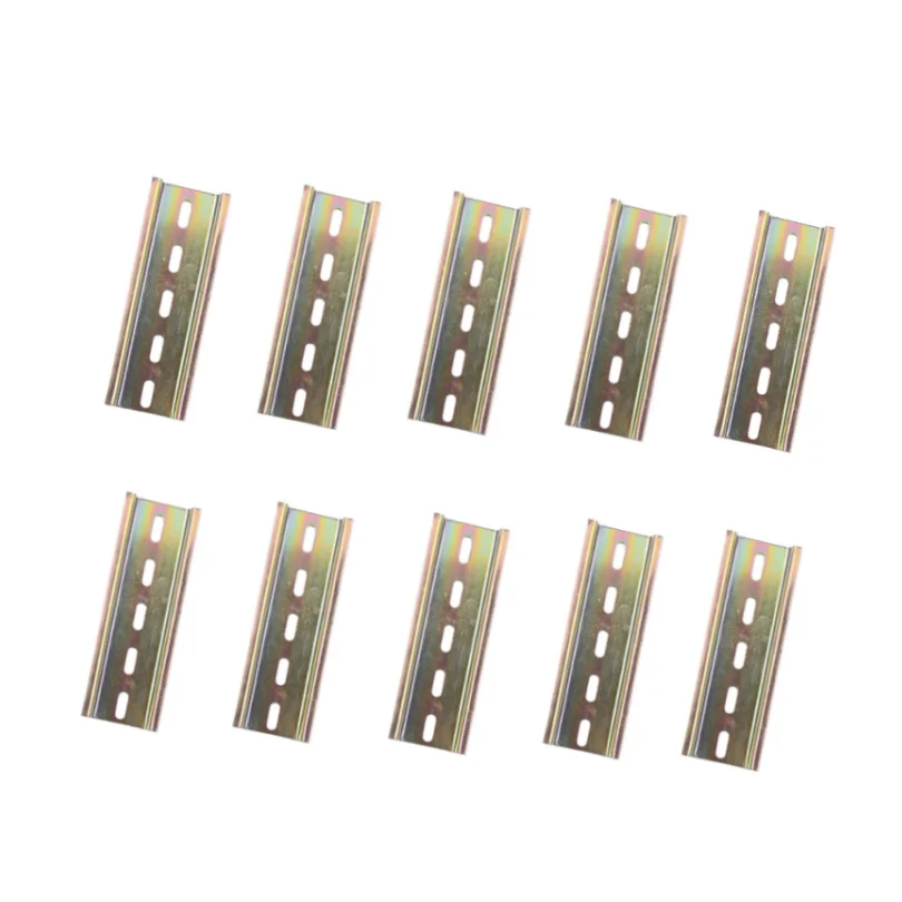 10pcs Long 35mm Wide 9mm High C45 Steel DIN Rail Slotted for Circuit ...