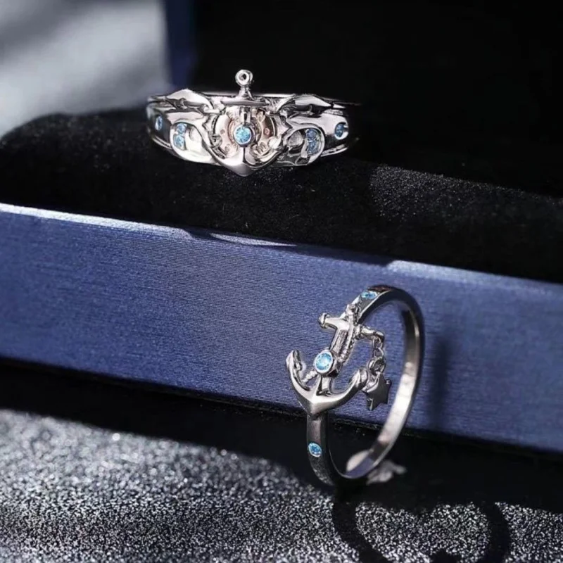 Women-Ring-Azur-Lane-Rings-Man-Fashion-Anime-Jewellery-Boat-Anchor ...