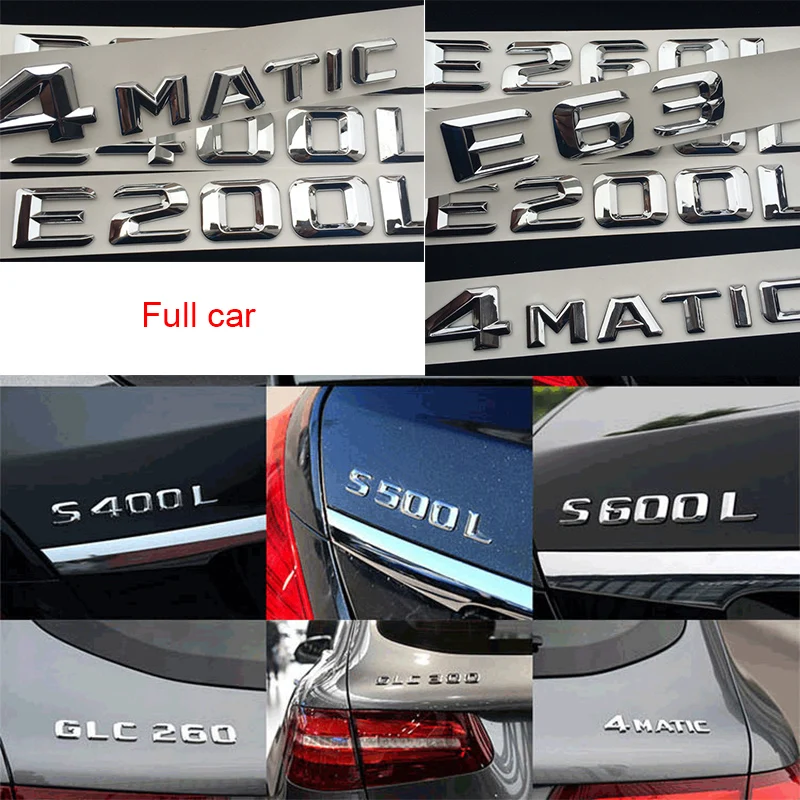 Car sticker 3D trunk letter mark LOGO Decoration FOR mercedes benz amg ...