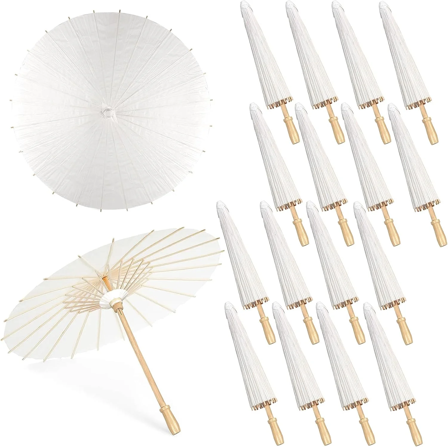30-50PCS-Parasol-Umbrellas-Wedding-Photo-Cosplay-Prop-80cm-Paper ...