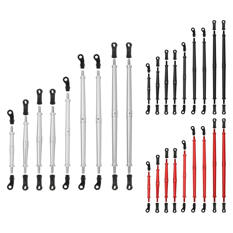 9Pcs-Metal-Suspension-Link-Rod-Chassis-Link-Set-For-Axial-SCX10-III-JT ...
