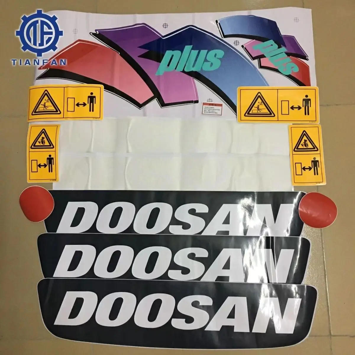 Excavator stickers For Doosan Daewoo DH55-7 DH60-7 DH80-7 new set of ...