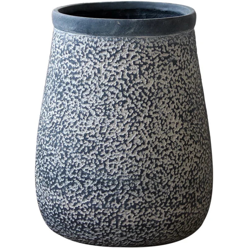 Retro flower pot large, hotel decorative green plant pot, garden ...