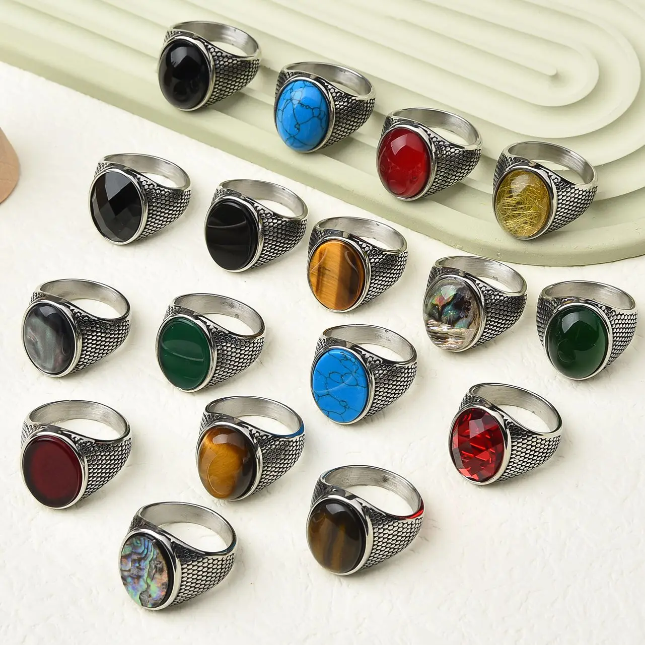 Stylish stone rings store