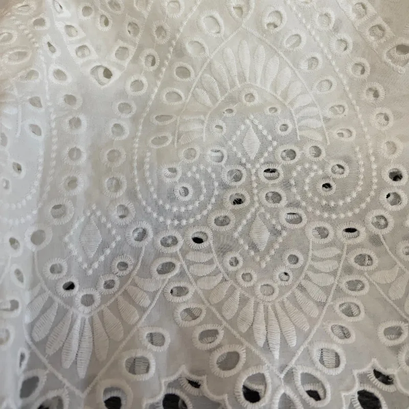 3/5/10yard White Broderie Anglaise Embroidery Eyelet Cotton Lace Fabric ...