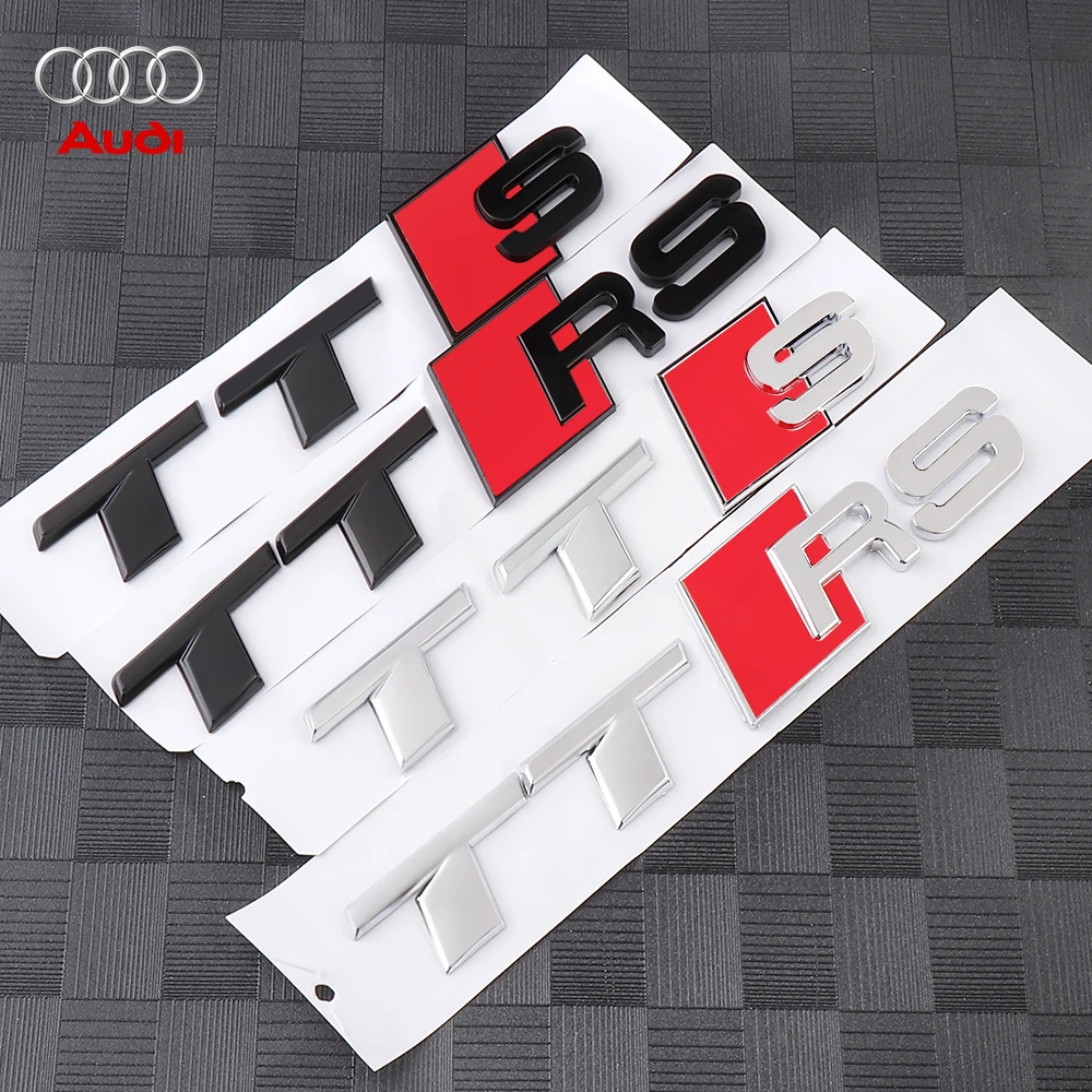 Car ABS TTS TTRS Emblem Body Rear Trunk Badge Sticker Decoration ...