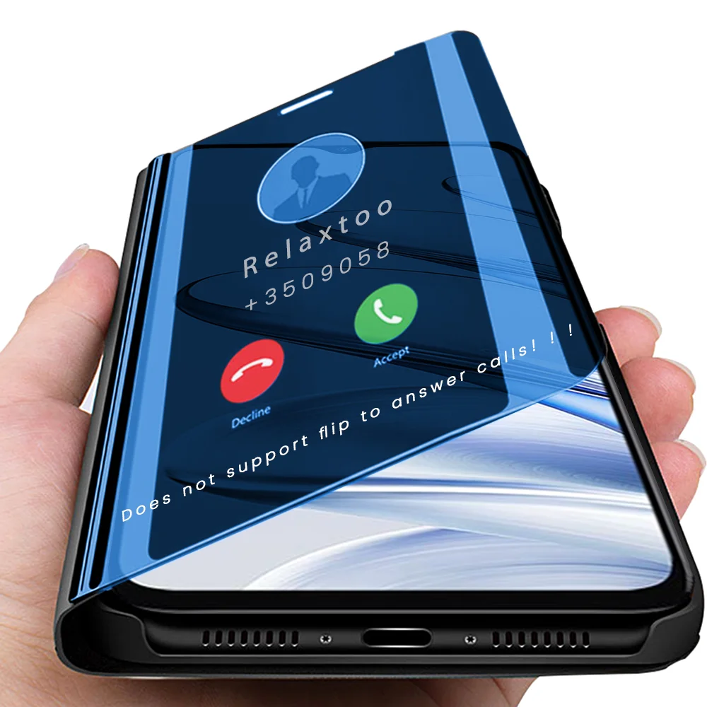 Honar Honer 70Lite Case Luxury Plating Mirror Leather Flip CoveFor ...