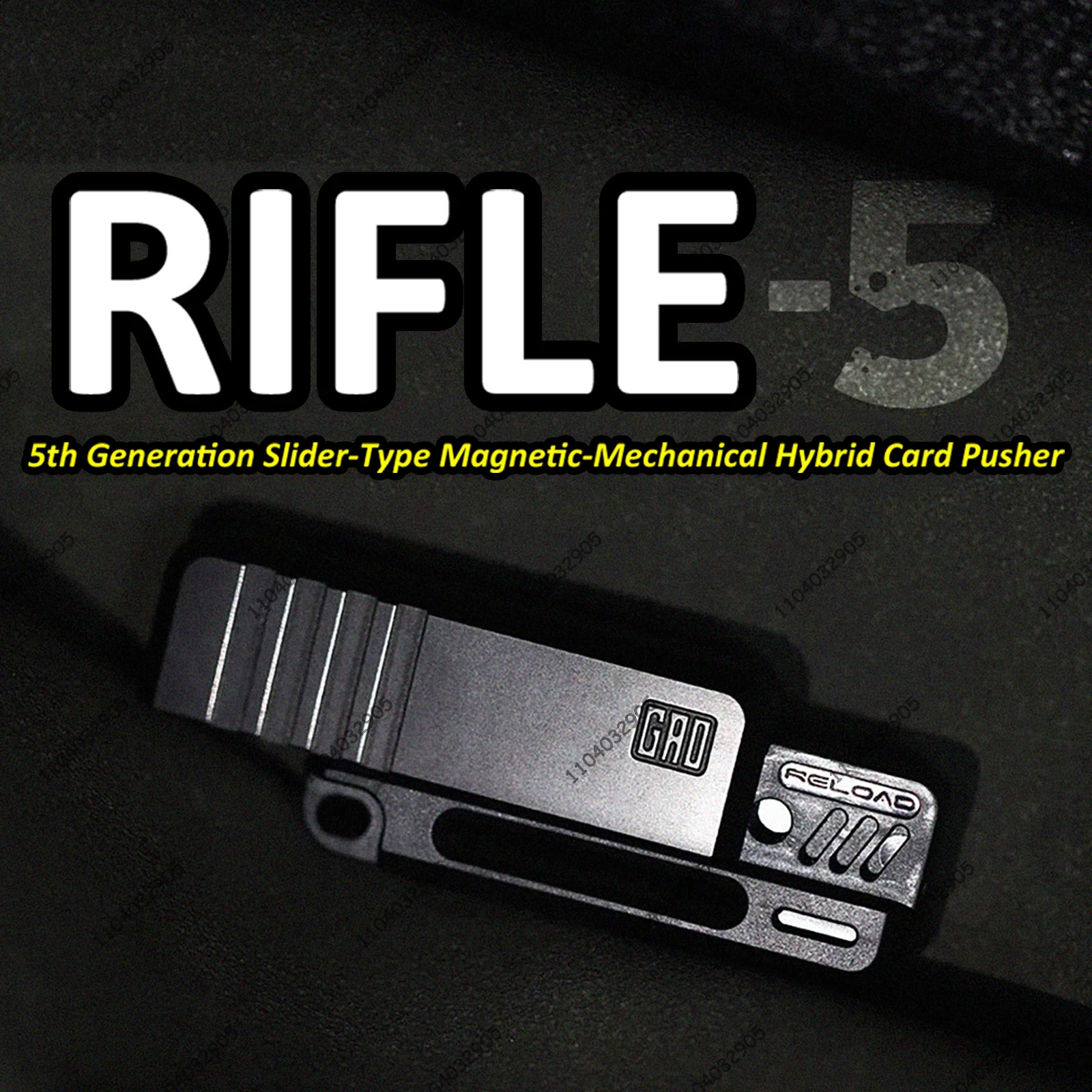 Rifle-5 Fidget Slider EDC Toy Magnetic Fidget Spinner Metal Card Pusher ...