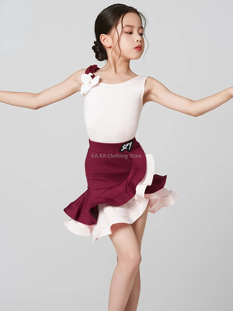 Cha-Cha-Tango-Rumba-Latin-Dance-Dress-for-Girls-Training-Samba-Salsa-Dancing-Clothes-Kids ...