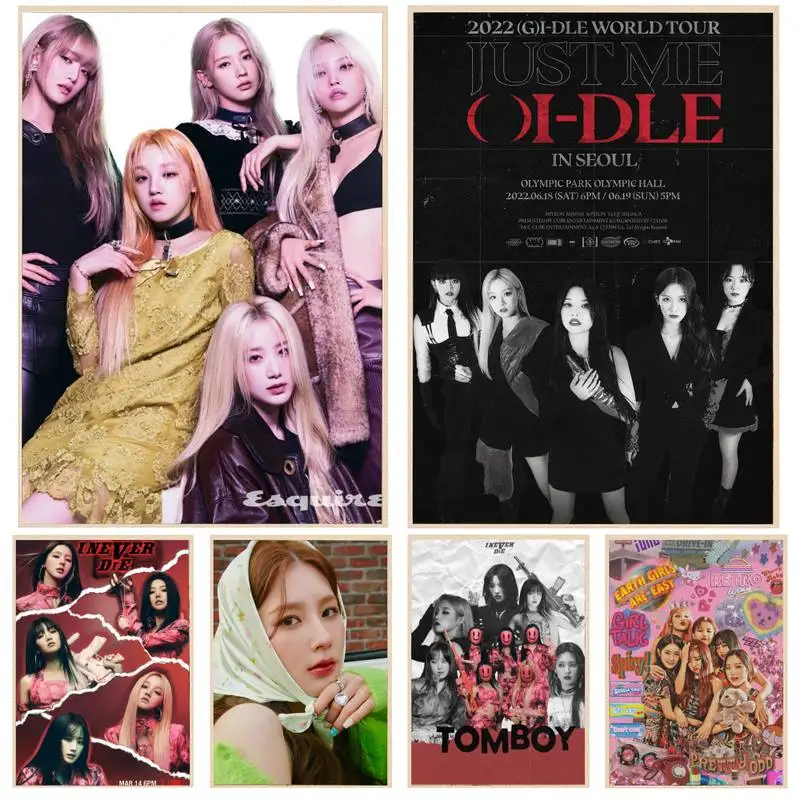 Babaite-Kpop-G-GIDLE-G-I-DLE-POSTER-Kraft-Paper-Vintage-Poster-Wall-Art ...
