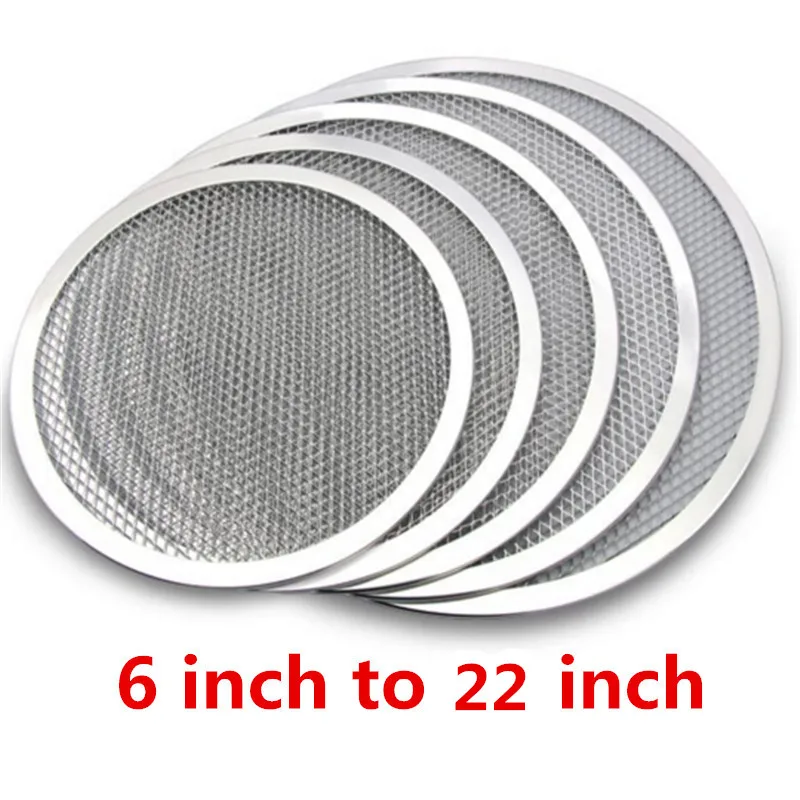 Non Stick Pizza Screen Pan Baking Tray Metal Net New Seamless Aluminum ...
