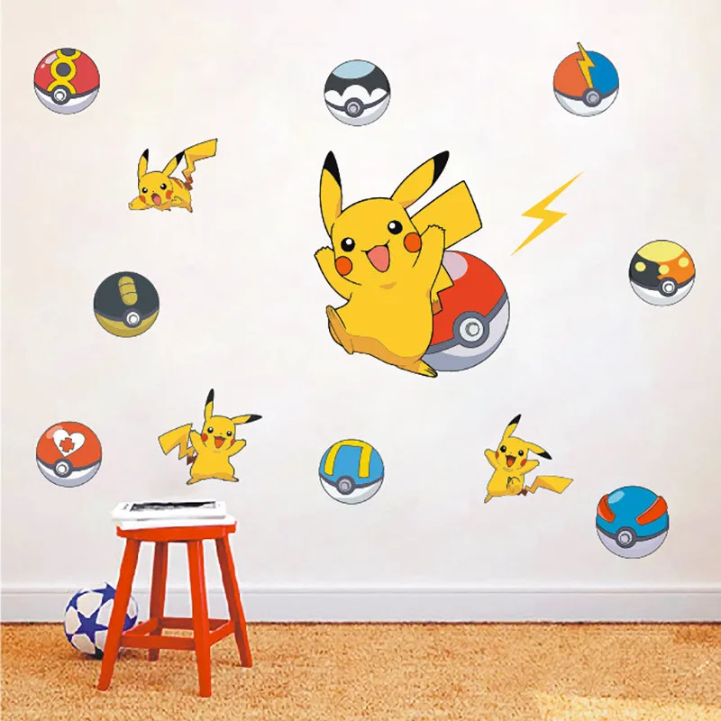 Pokemon Wallpaper Sticker | Pokemon Bedroom Stickers | Pokemon Figures ...